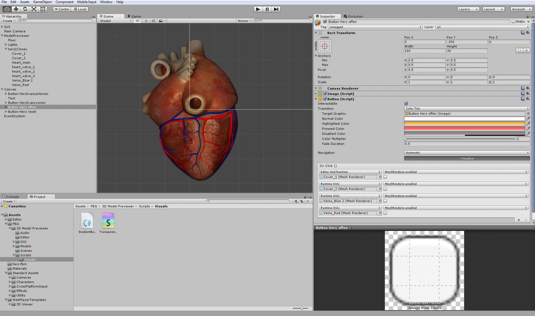 Interactive heart with Unity3D - MedicalGraphics