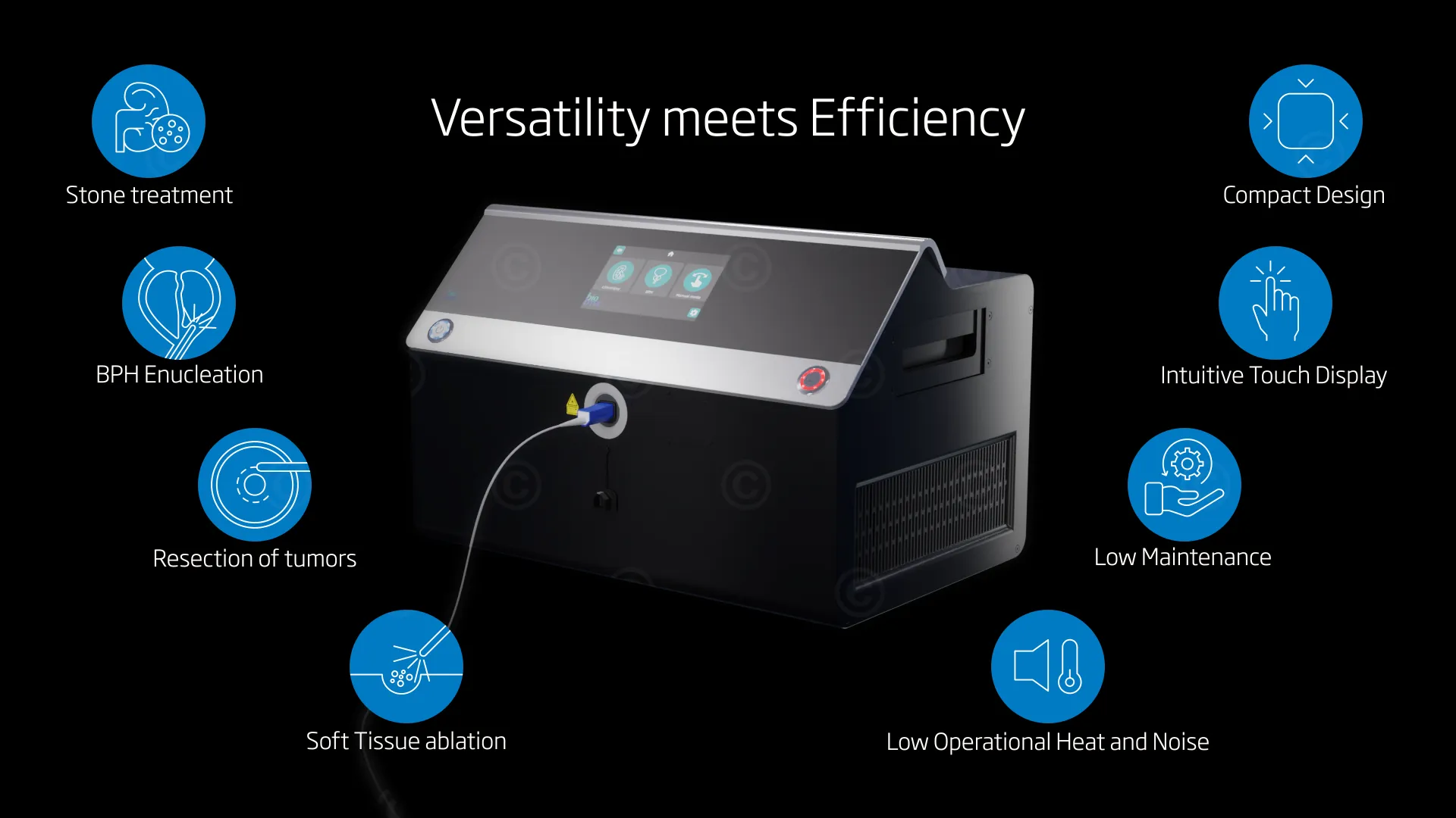 3D animation Thulium fiber laser "Duster" - MedicalGraphics